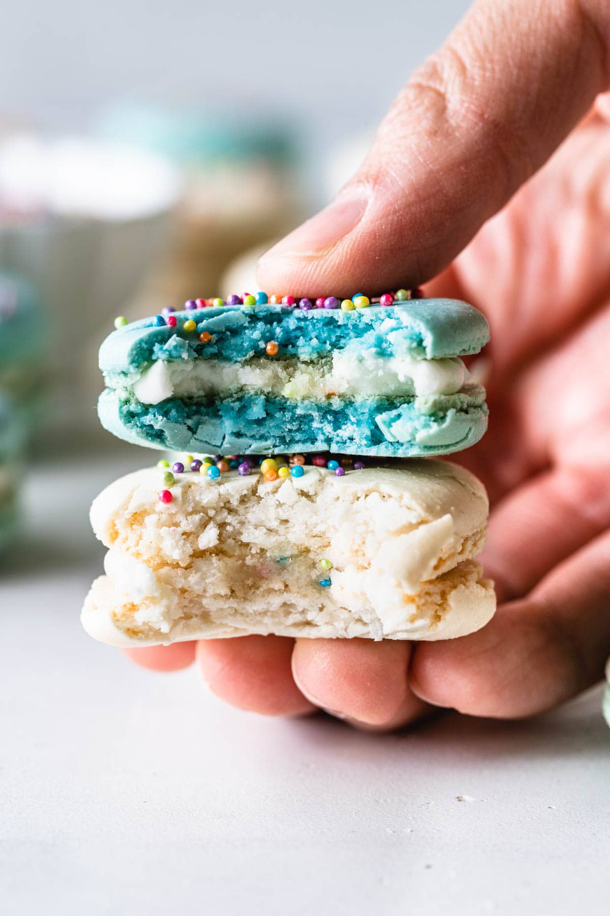 Funfetti Macarons - Pies and Tacos