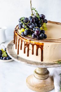 Grape Cake with Balsamic Caramel Swiss Meringue Buttercream - Pies and ...