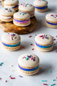Vegan Vanilla Macarons with Sprinkles (plus video) - Pies and Tacos