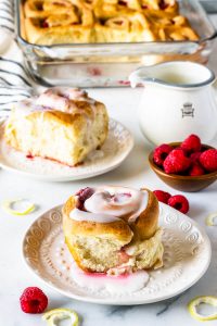 Lemon Raspberry Rolls - Pies and Tacos