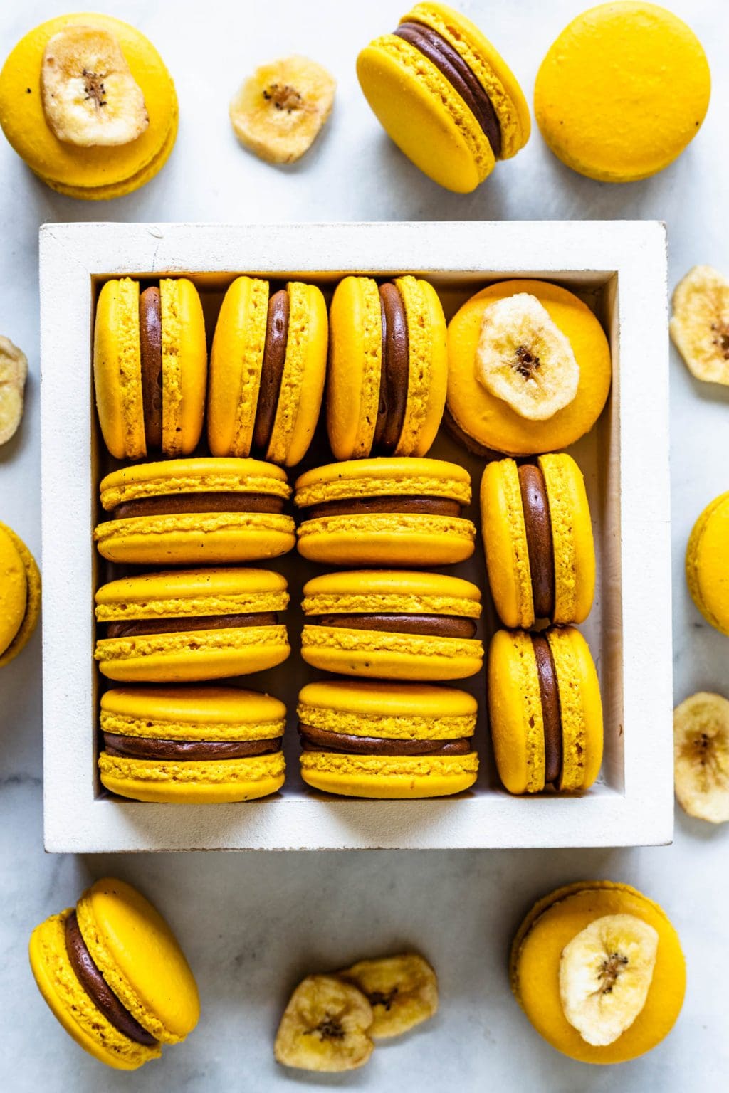 Banana Macarons (plus video) - Pies and Tacos