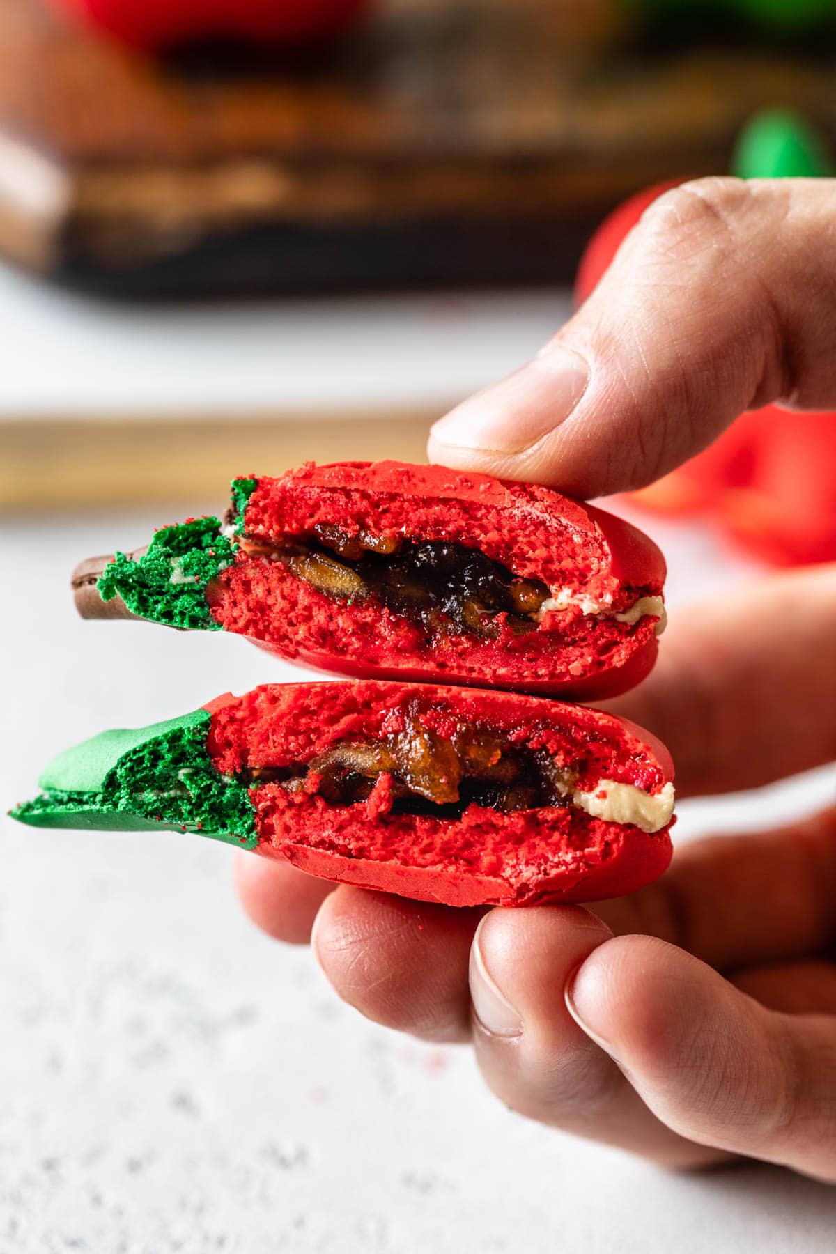 Caramel Apple Macarons - Pies and Tacos