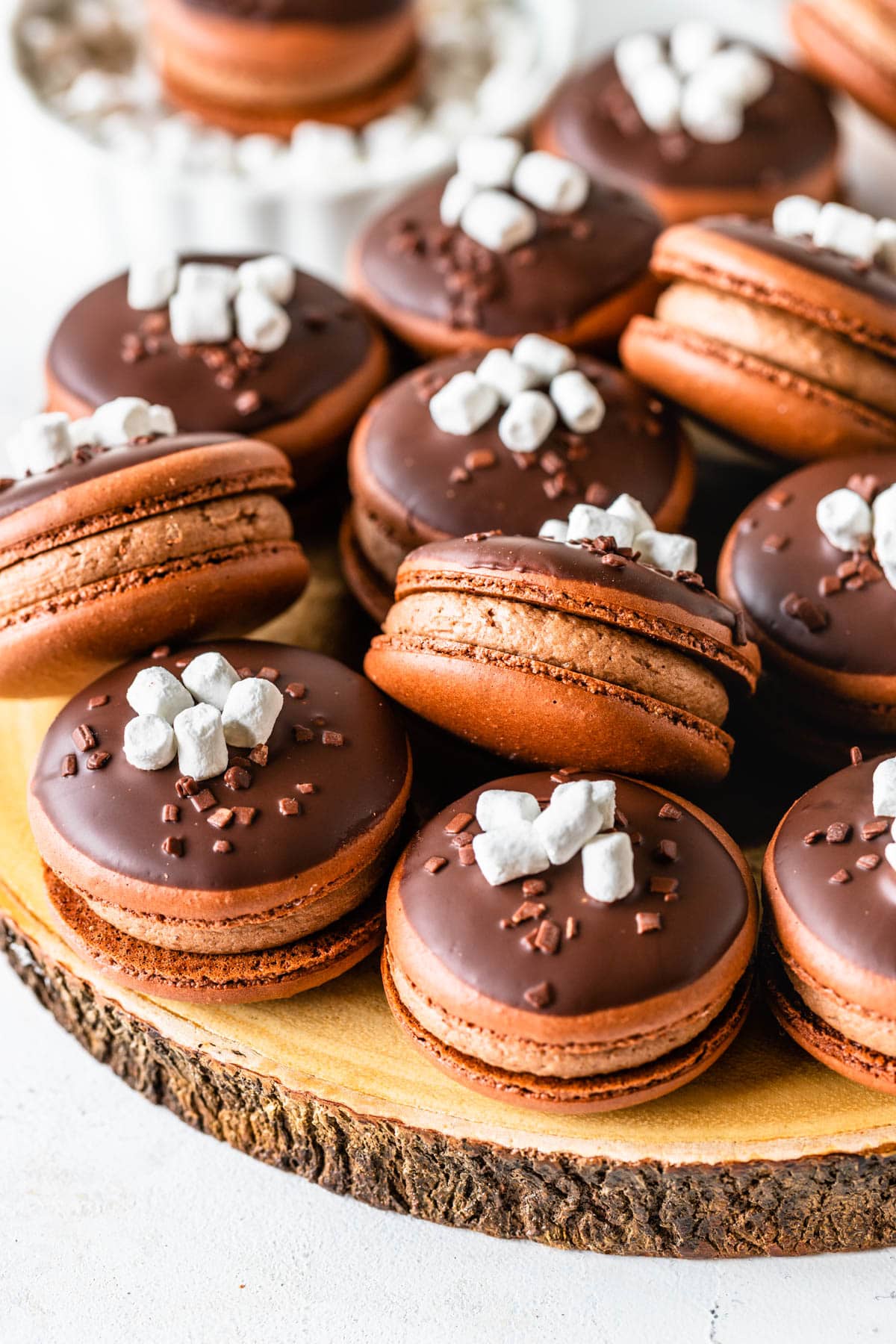 Hot Chocolate Macarons - Pies and Tacos