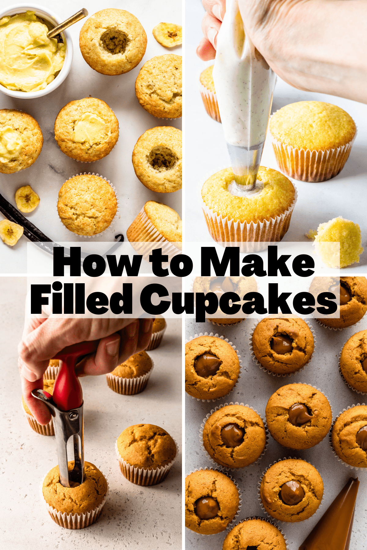 How to Make Filled Cupcakes - Pies and Tacos