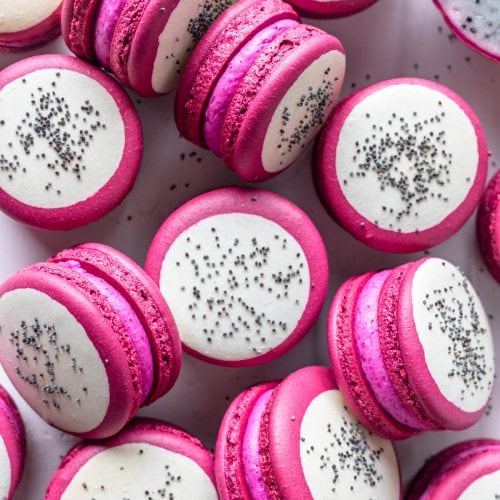 Dragon Fruit Macarons - Pies and Tacos