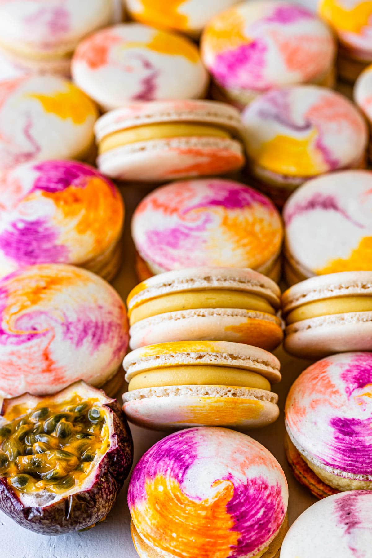 Passionfruit Macarons with Passionfruit Ganache - Pies and Tacos
