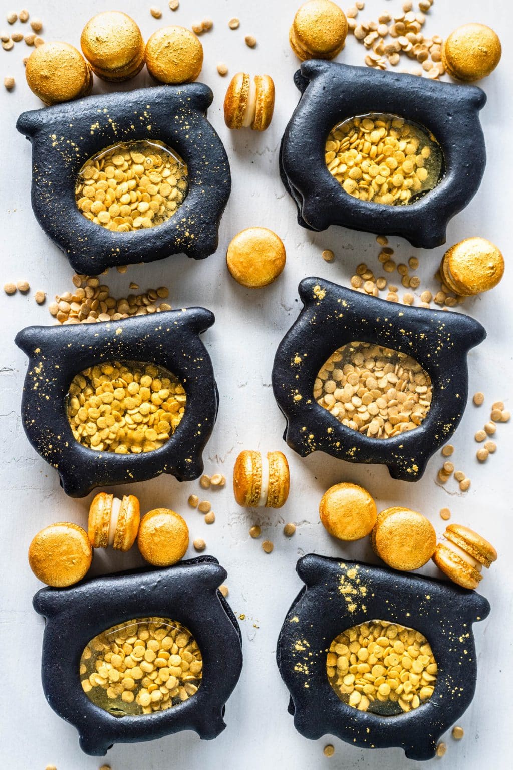 Pot of Gold Macarons - Pies and Tacos