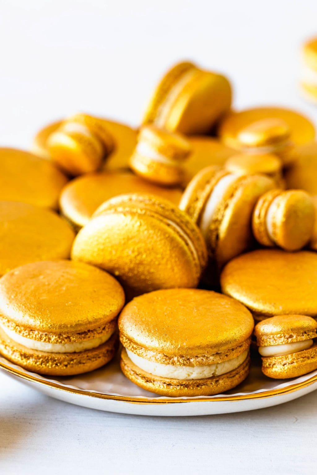 Gold Macarons - Pies and Tacos