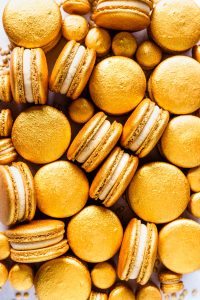 Gold Macarons - Pies and Tacos