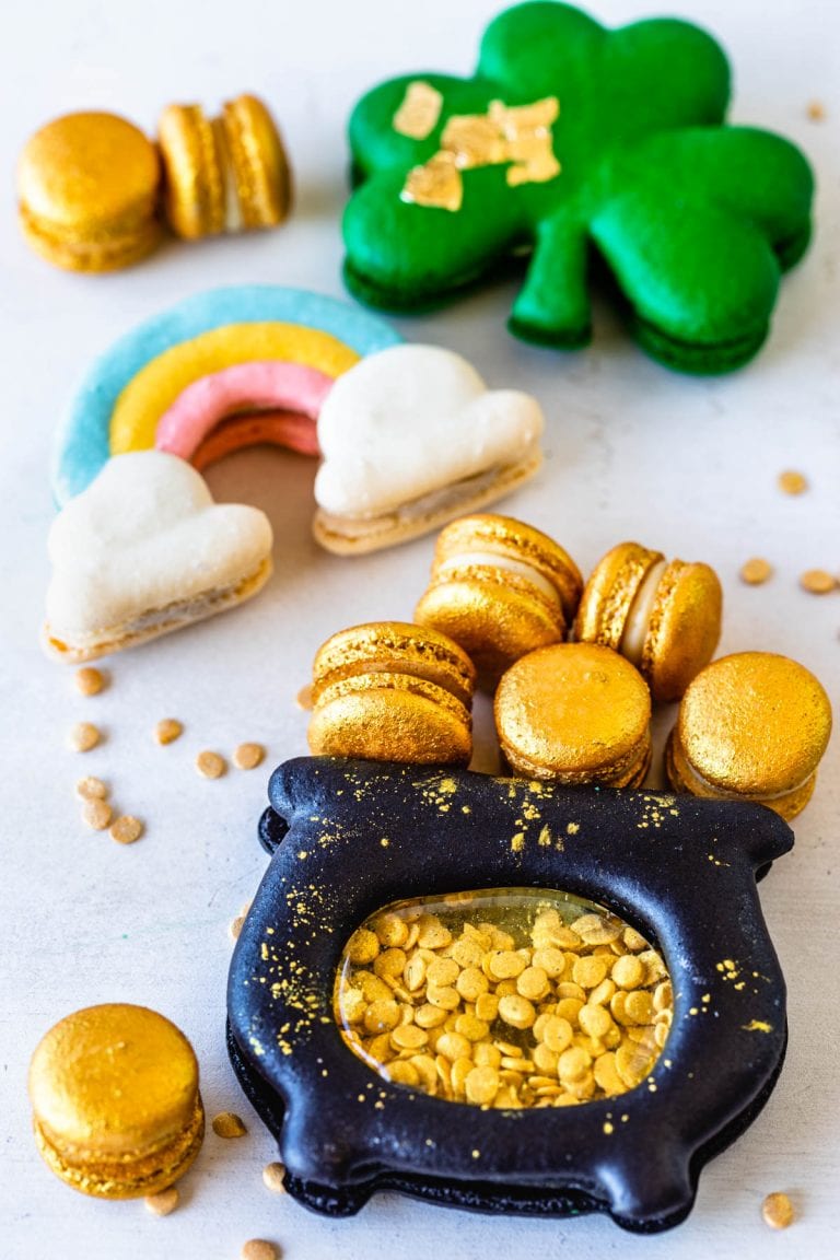 Pot of Gold Macarons - Pies and Tacos