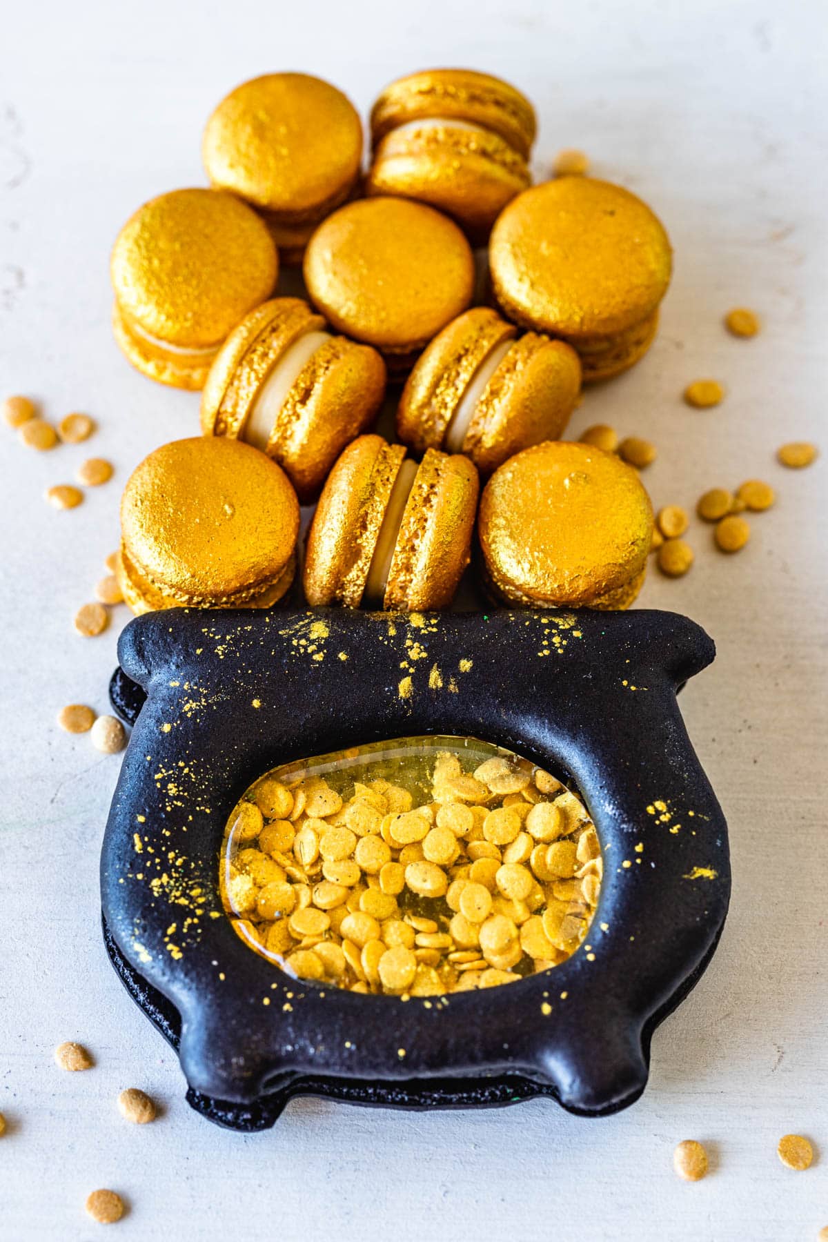 Gold Macarons - Pies and Tacos