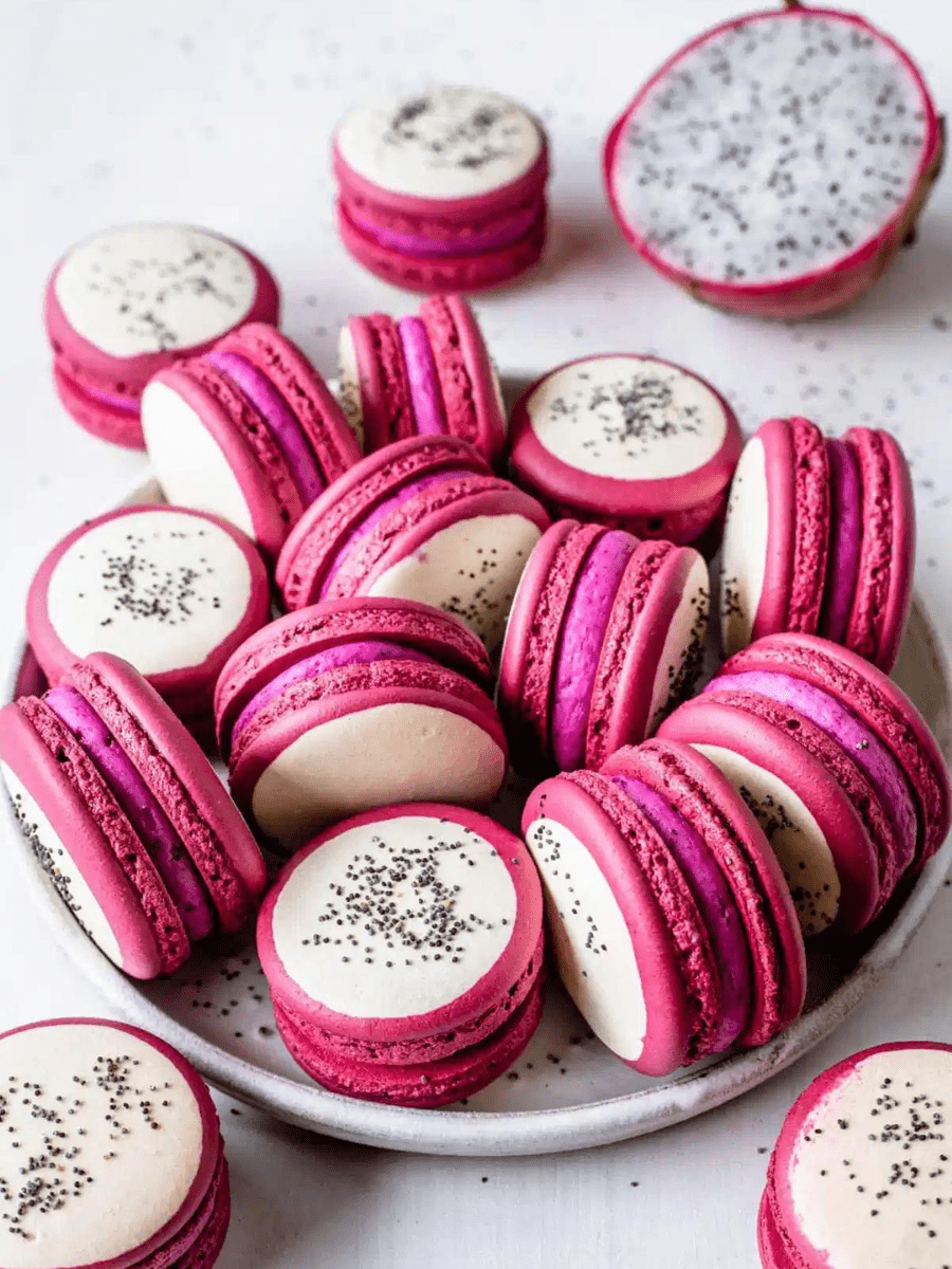 Dragon Fruit Macarons Story - Pies and Tacos