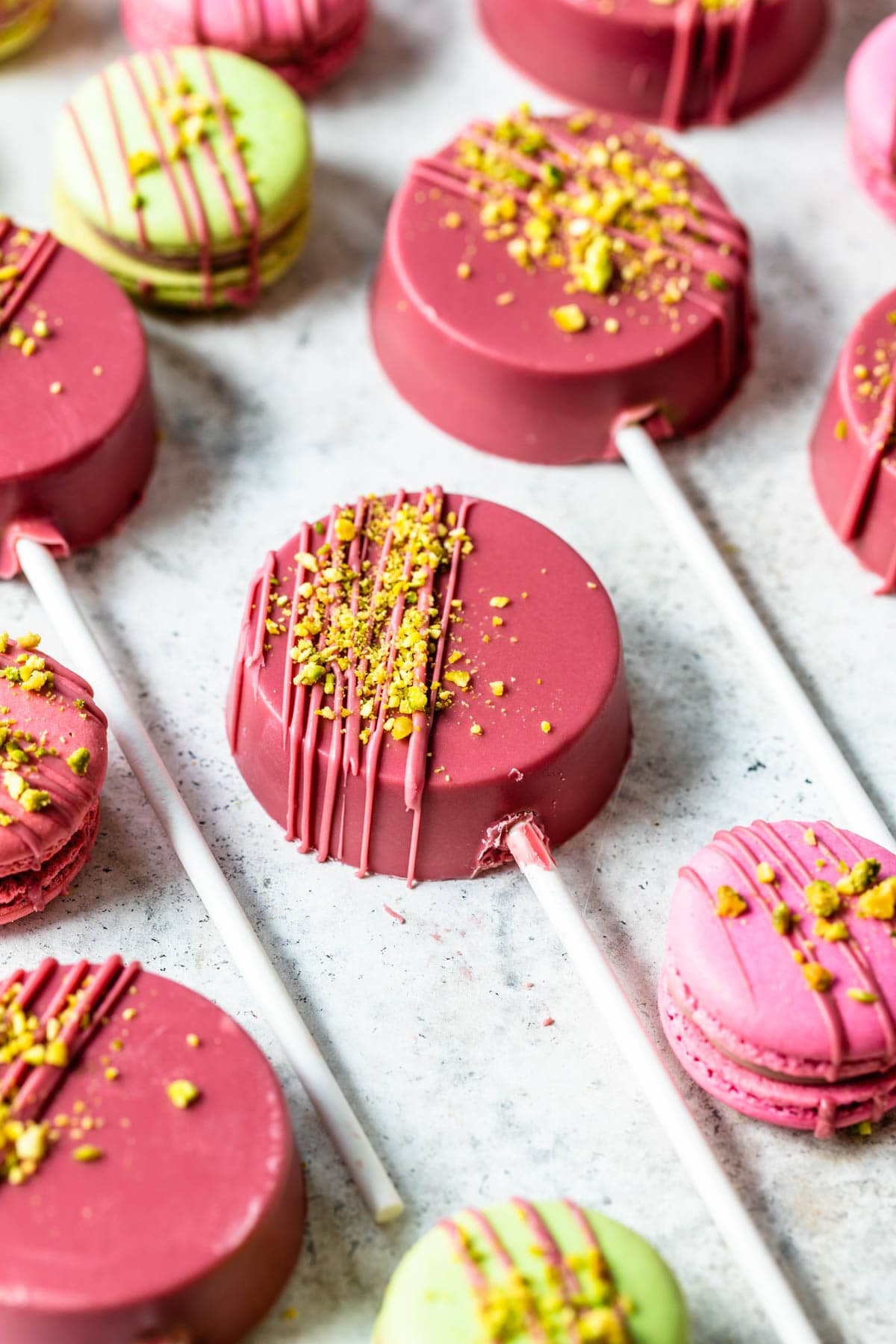 Rose Macarons - Pies and Tacos