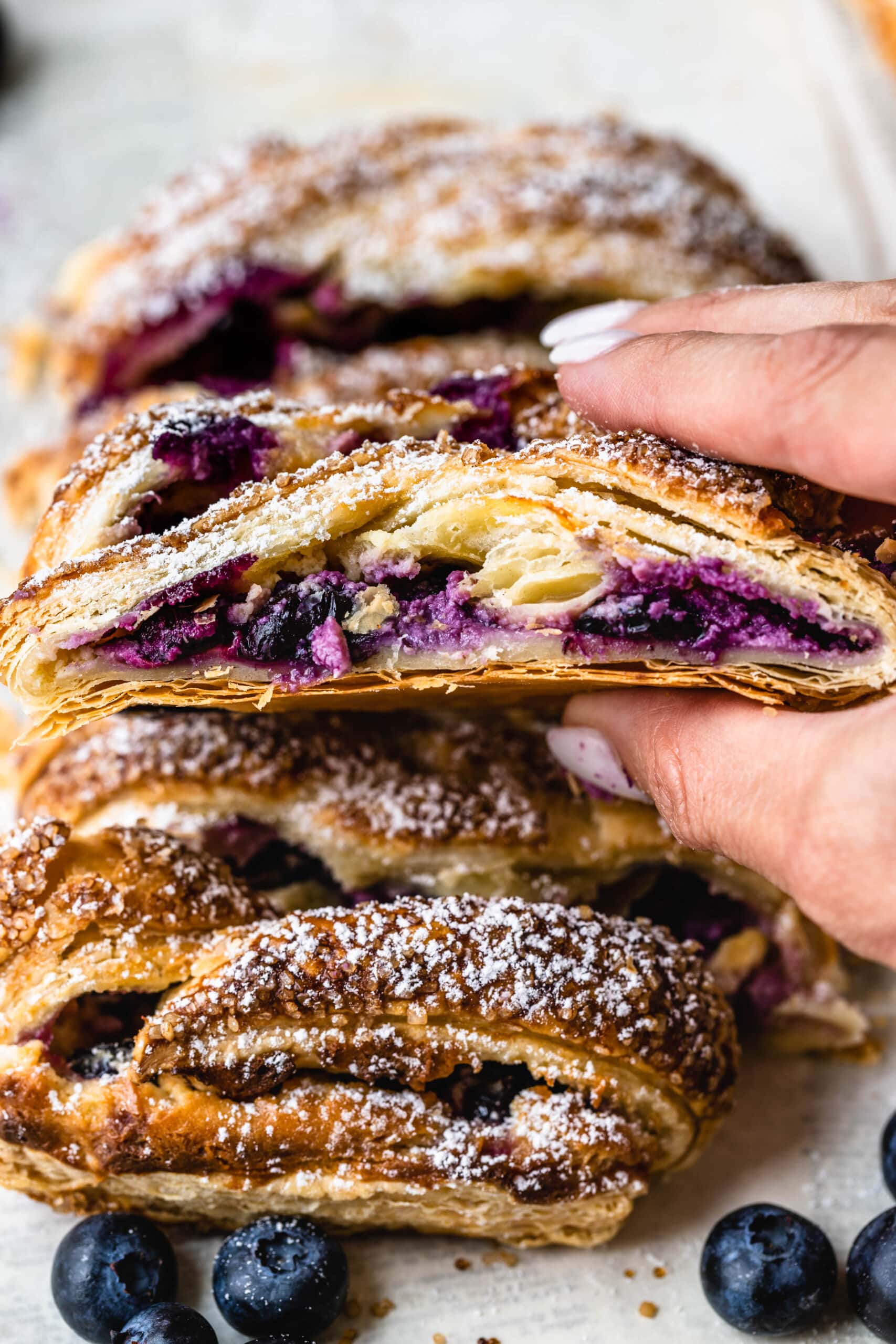 Blueberry Puff Pastry - Pies and Tacos