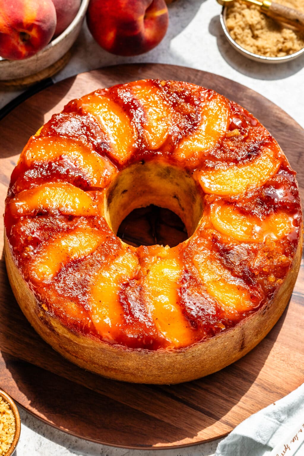 Peach Cobbler Pound Cake - Pies and Tacos