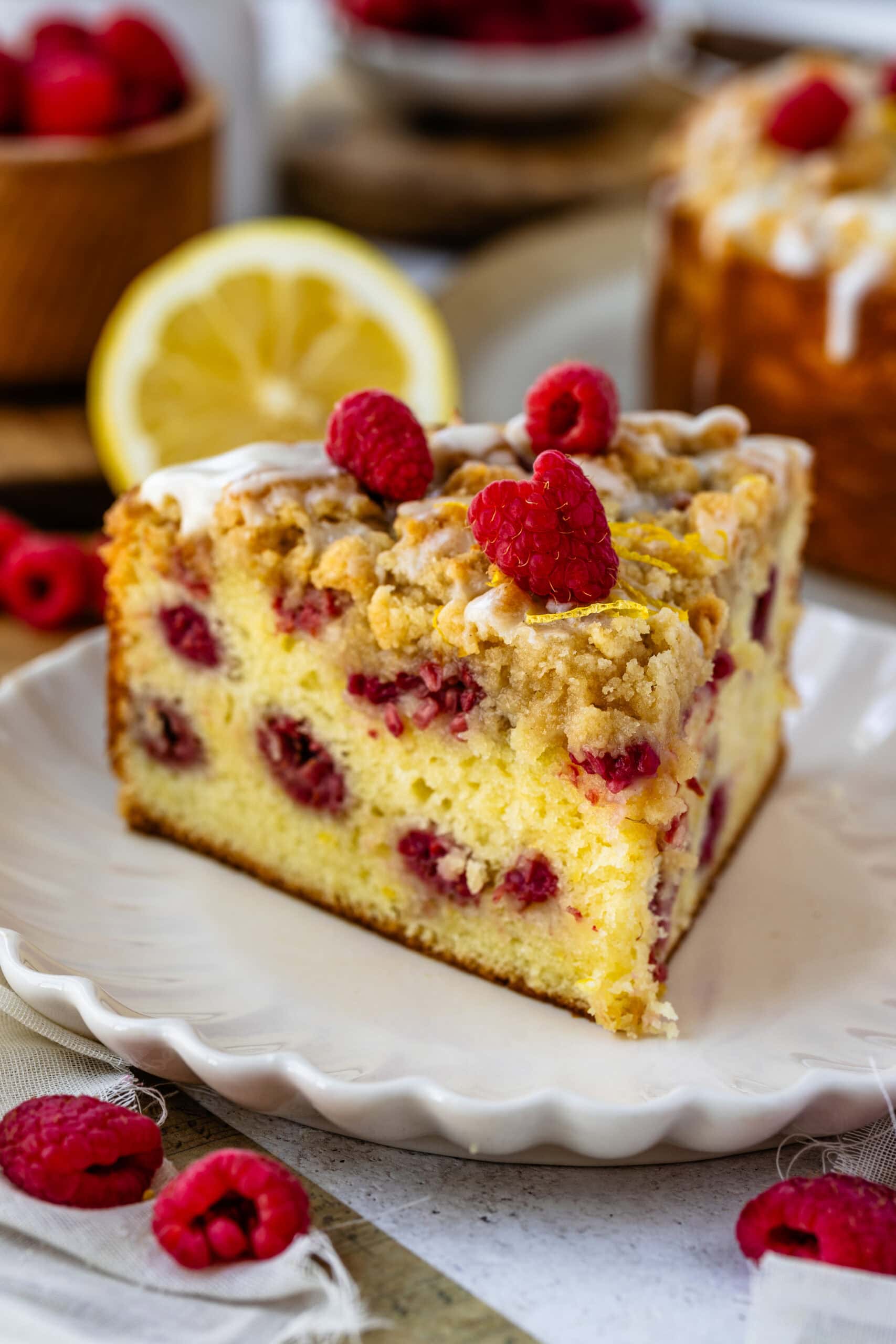 Lemon Raspberry Coffee Cake - Pies and Tacos