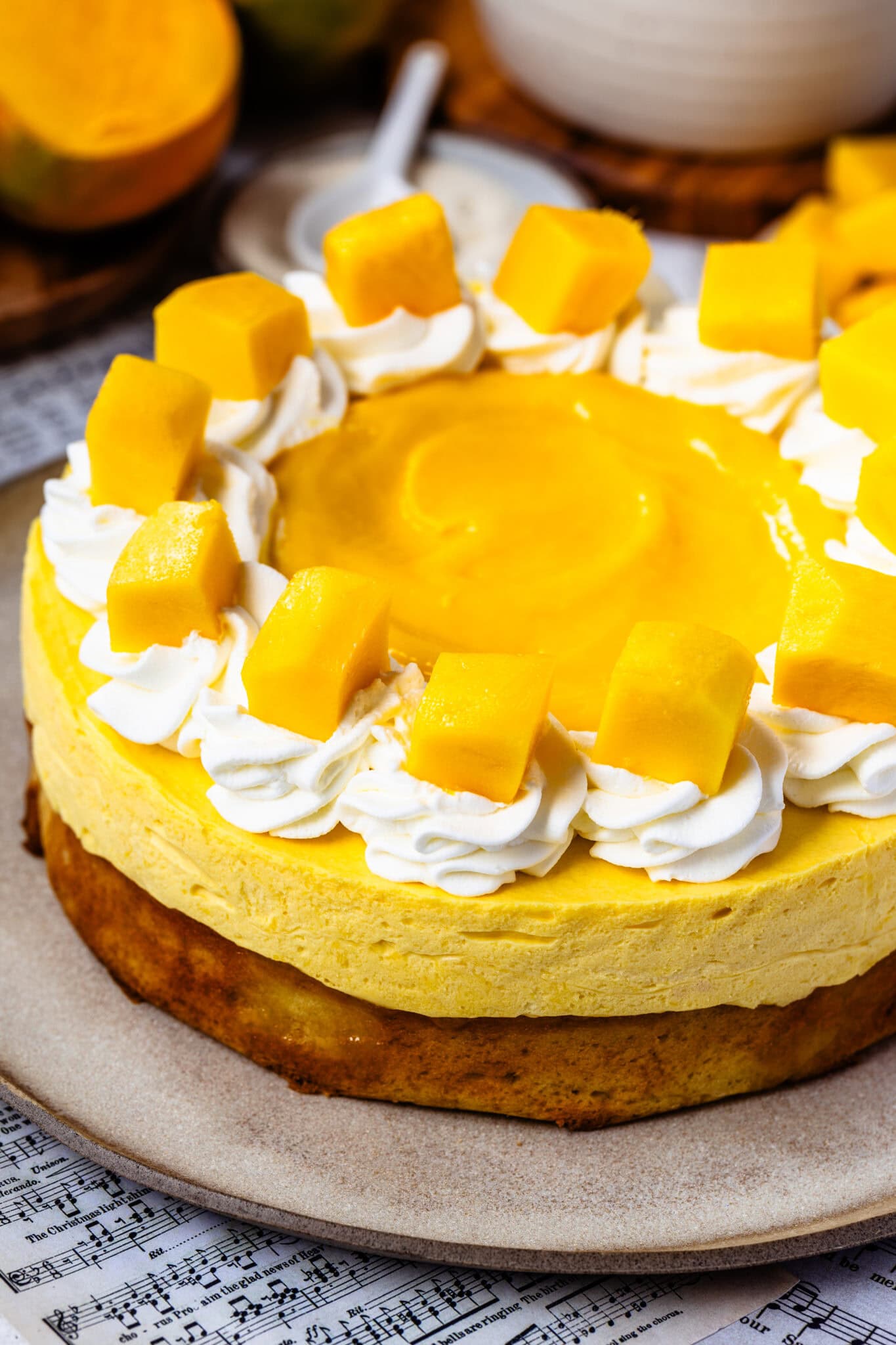 Mango Mousse Cake - Pies and Tacos
