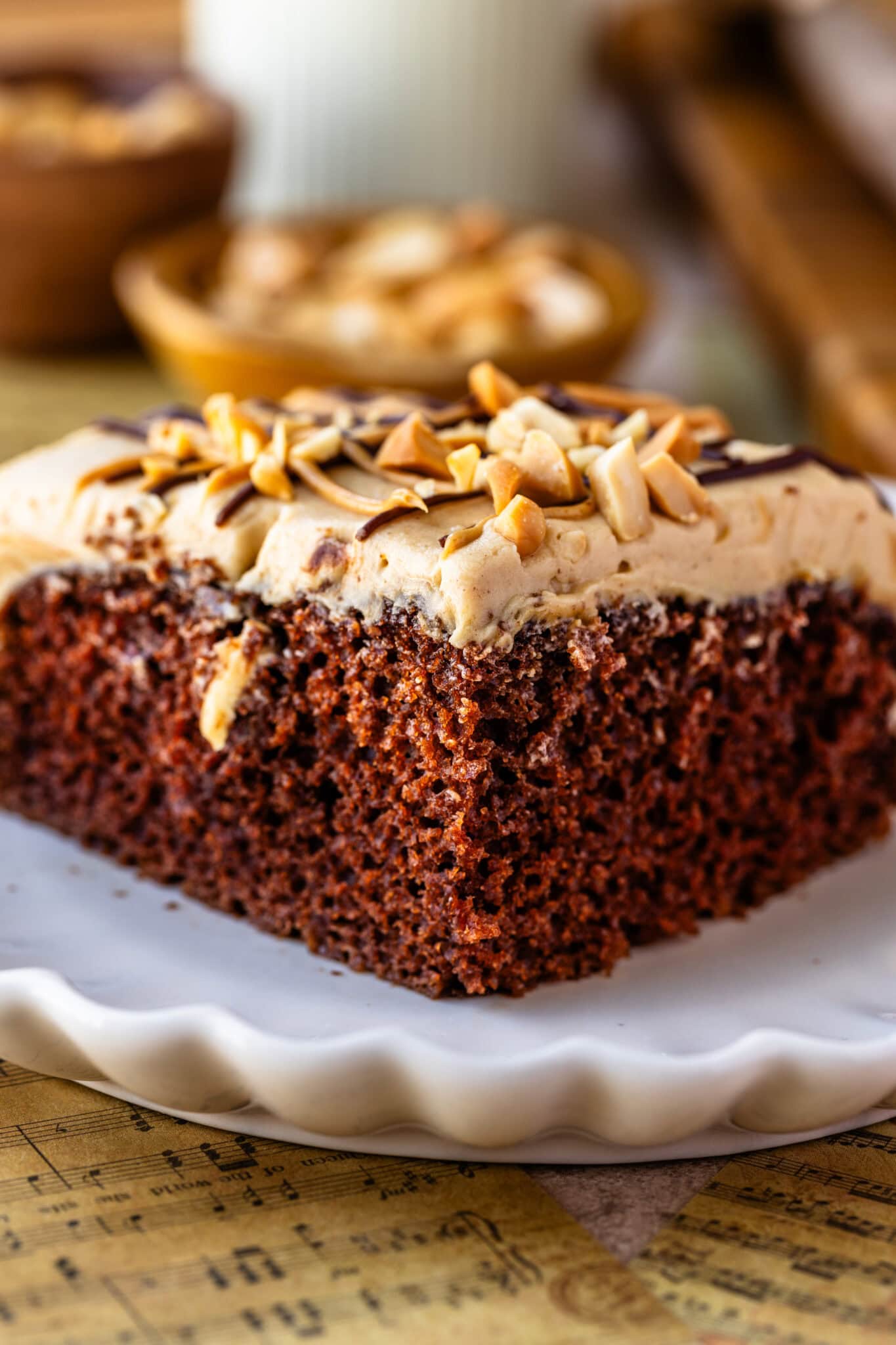 Chocolate Cake with Peanut Butter Frosting - Pies and Tacos