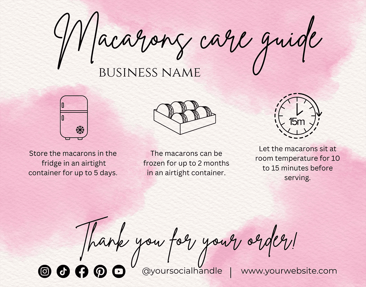 Macaron Business Template Tool - Pies and Tacos