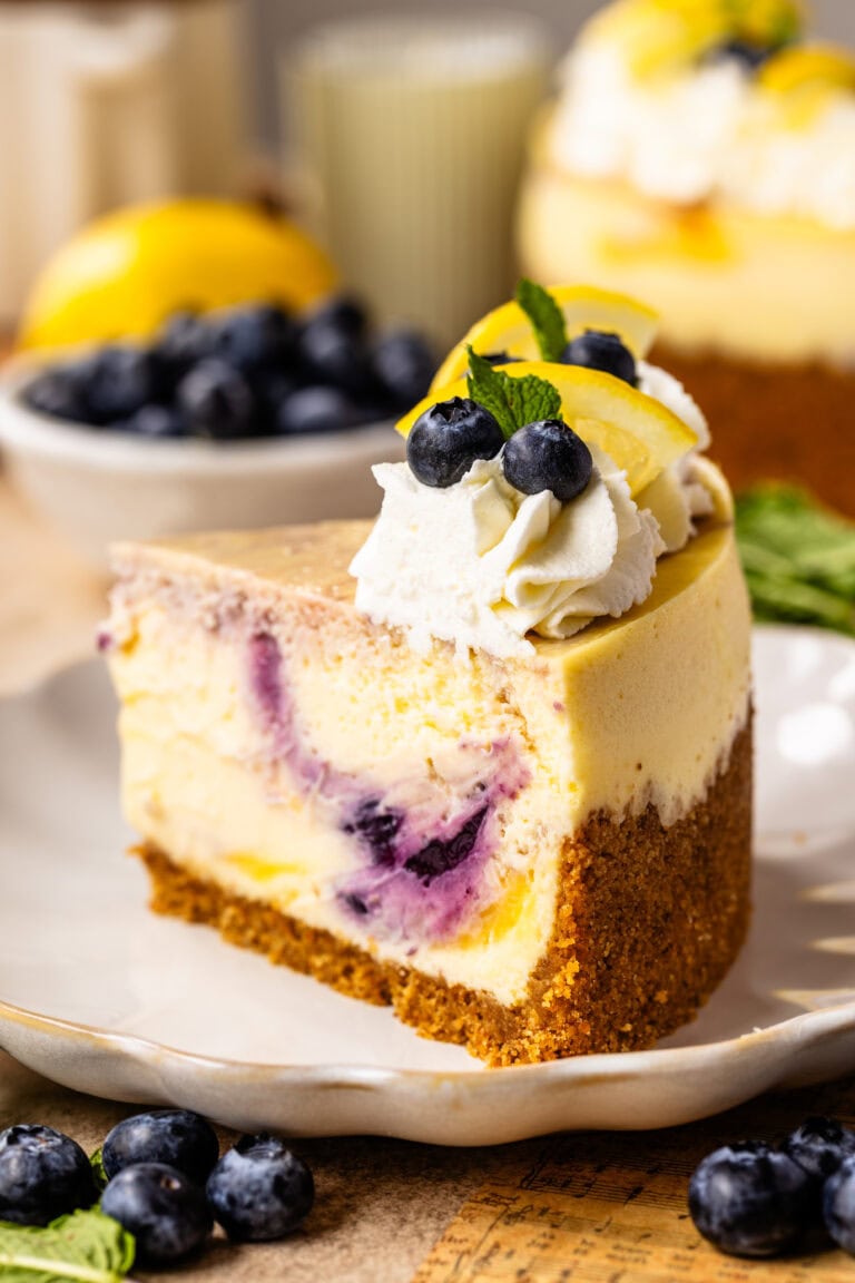 Lemon Blueberry Cheesecake - Pies and Tacos