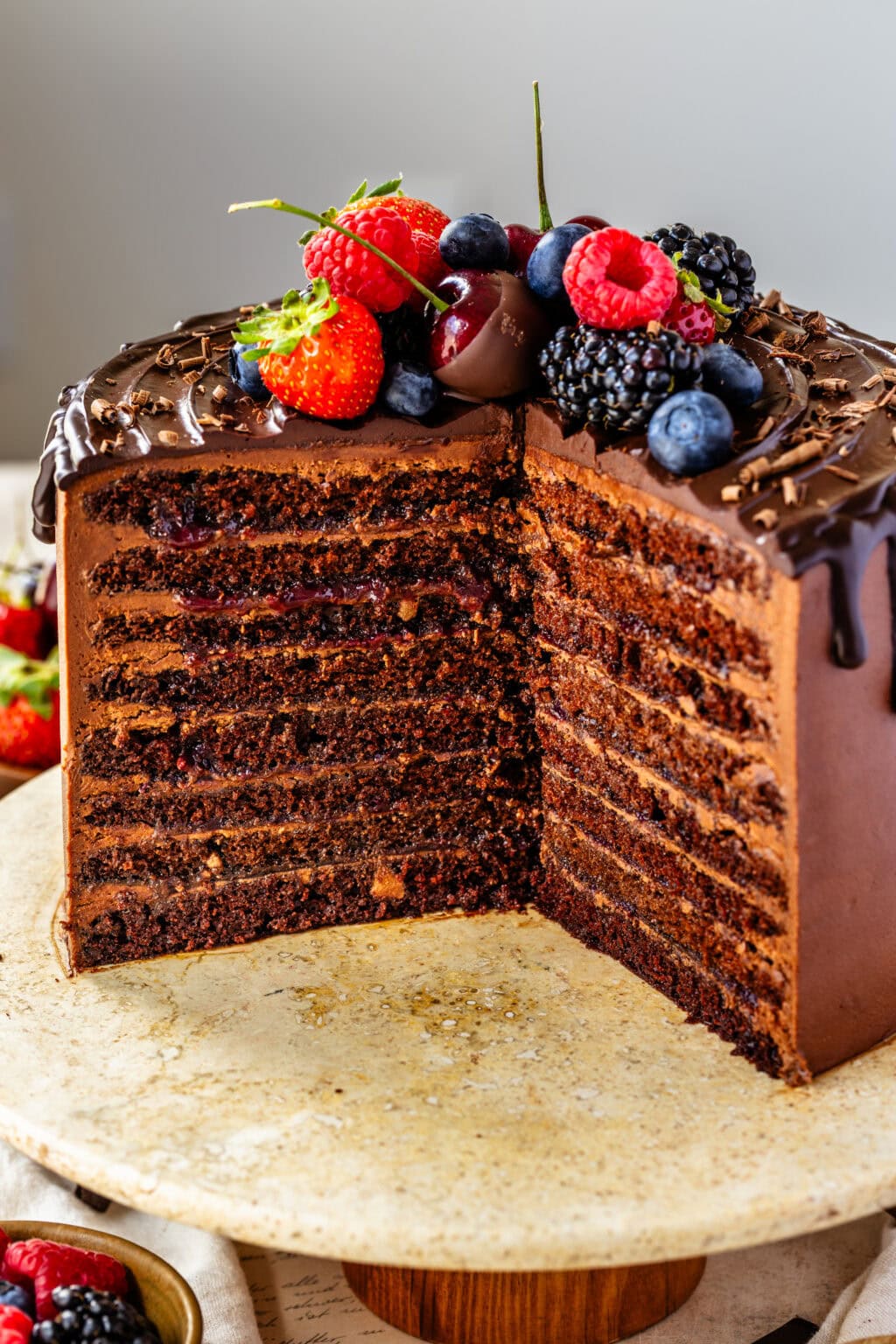 8-Layer Chocolate Cake - Pies and Tacos