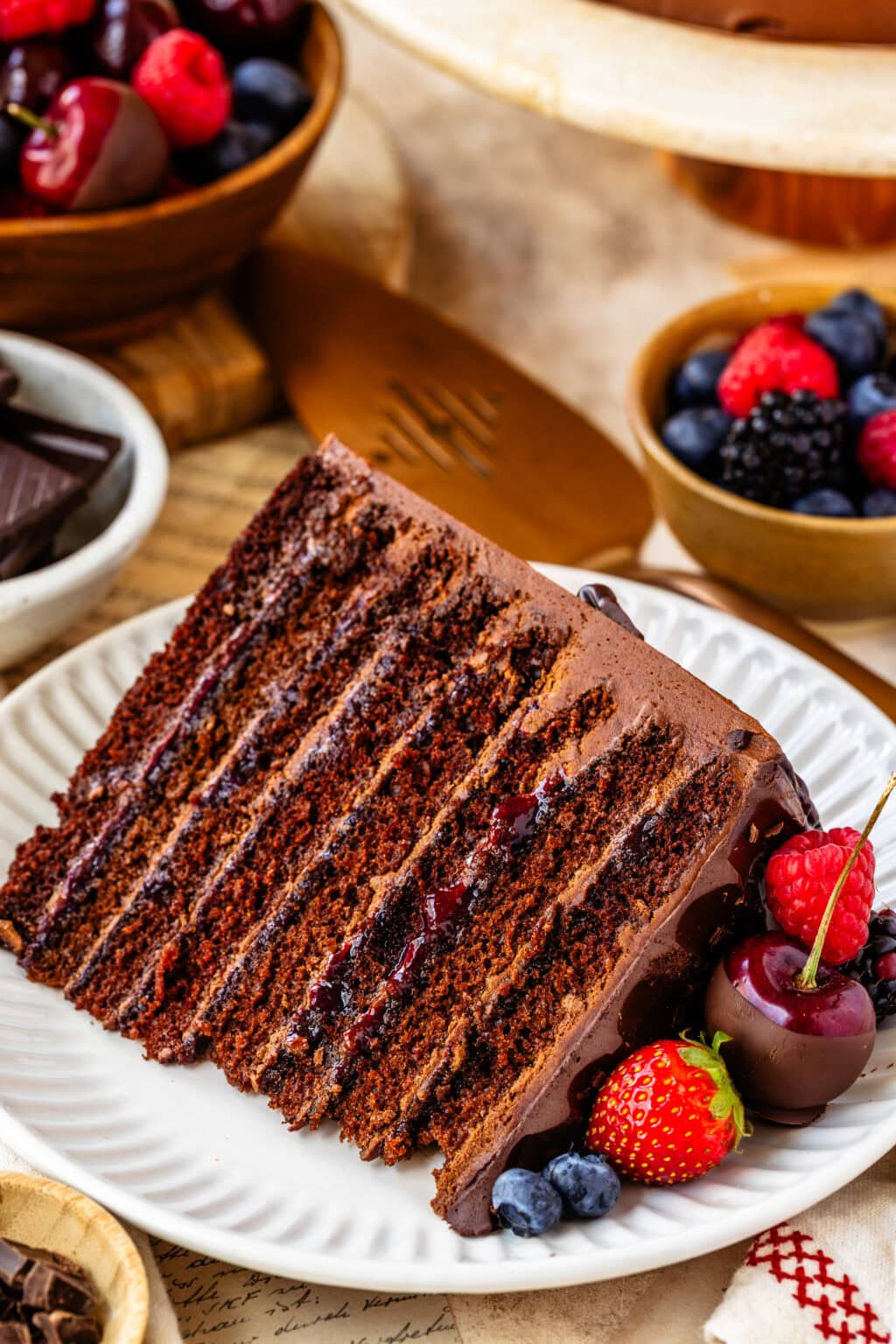 8-Layer Chocolate Cake - Pies and Tacos